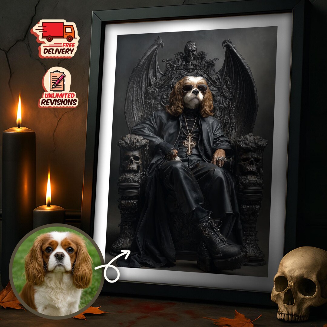 Ozzy Osbourne Pet Portrait: Custom Rock & Roll Dog or Cat Art - Etsy