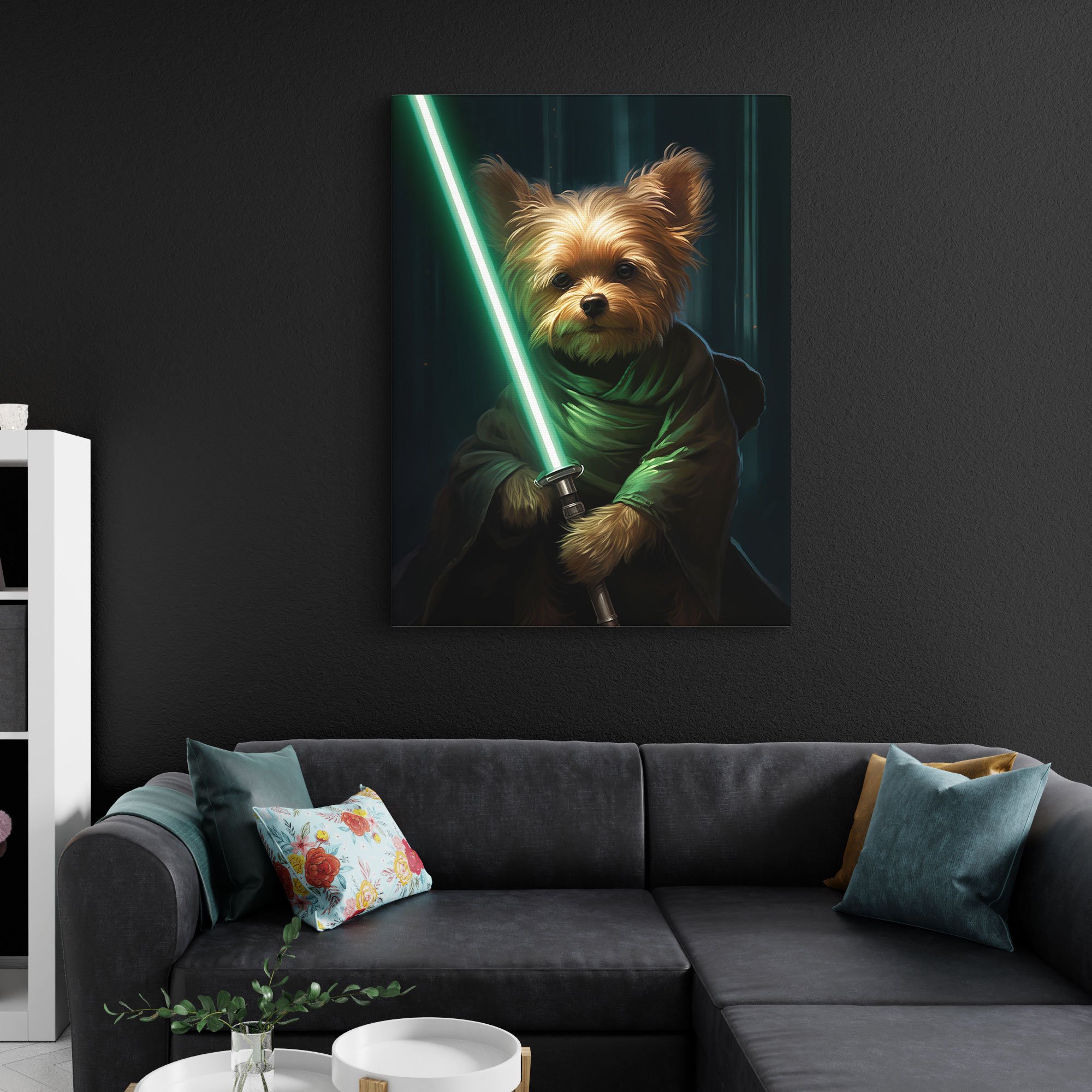 Luke, Custom Pet Portrait Jedi Knight Art, Unique Pet Gift, Star Wars ...