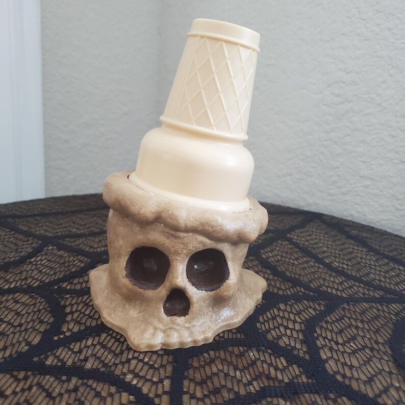 Skull Ice Cream Cone - Plain Chocolate - Etsy