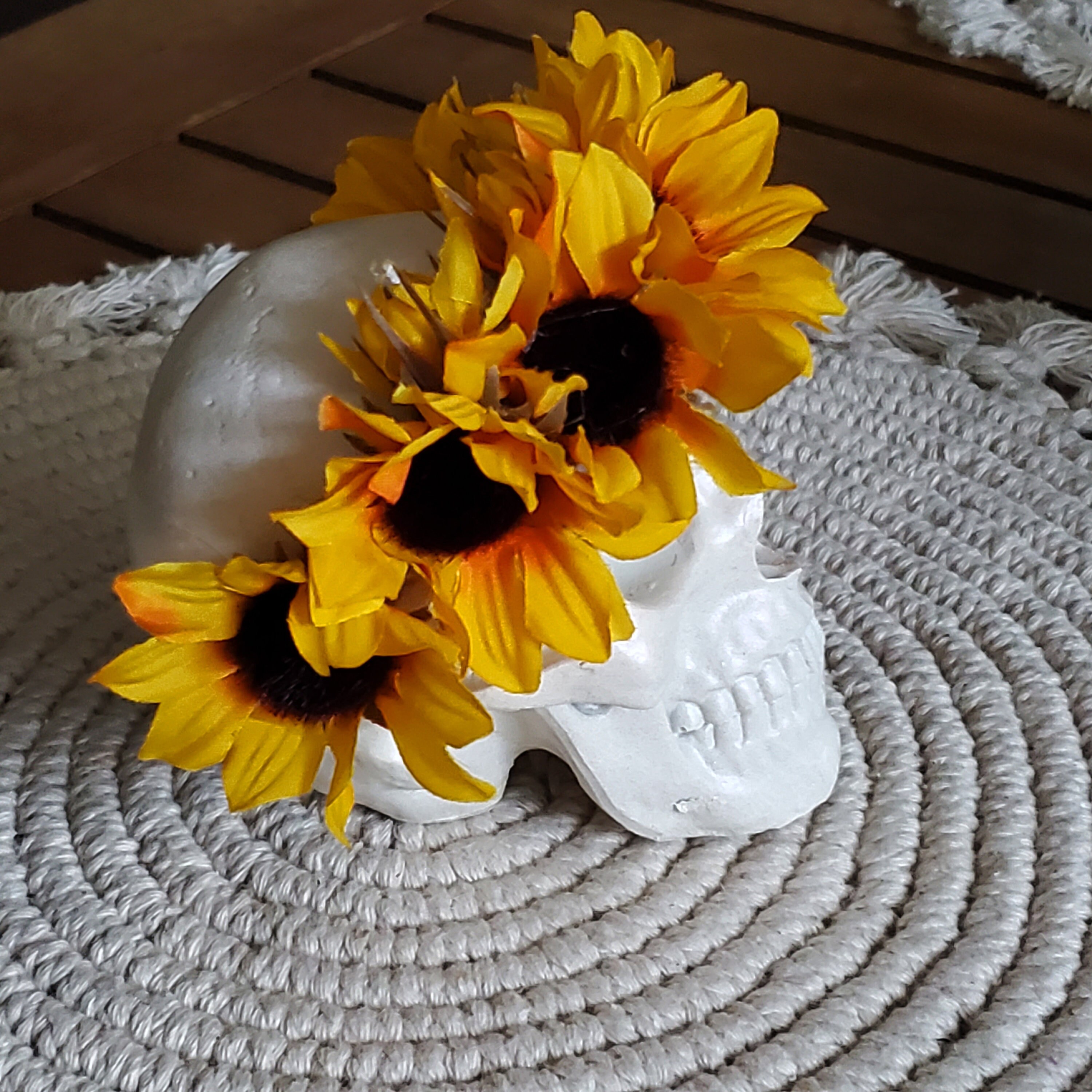 Boho Skull Table Decor - Etsy