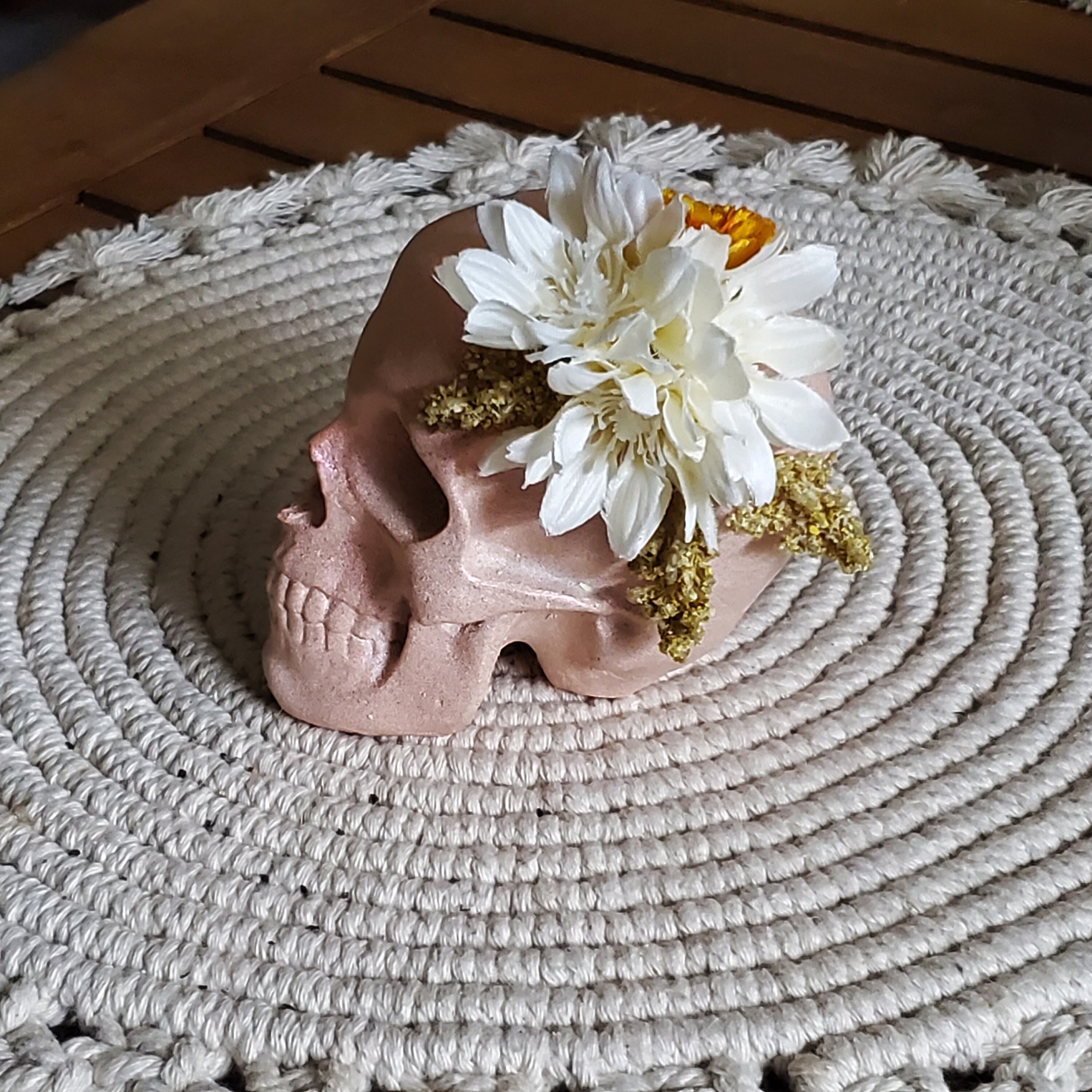 Boho Skull Table Decor - Etsy