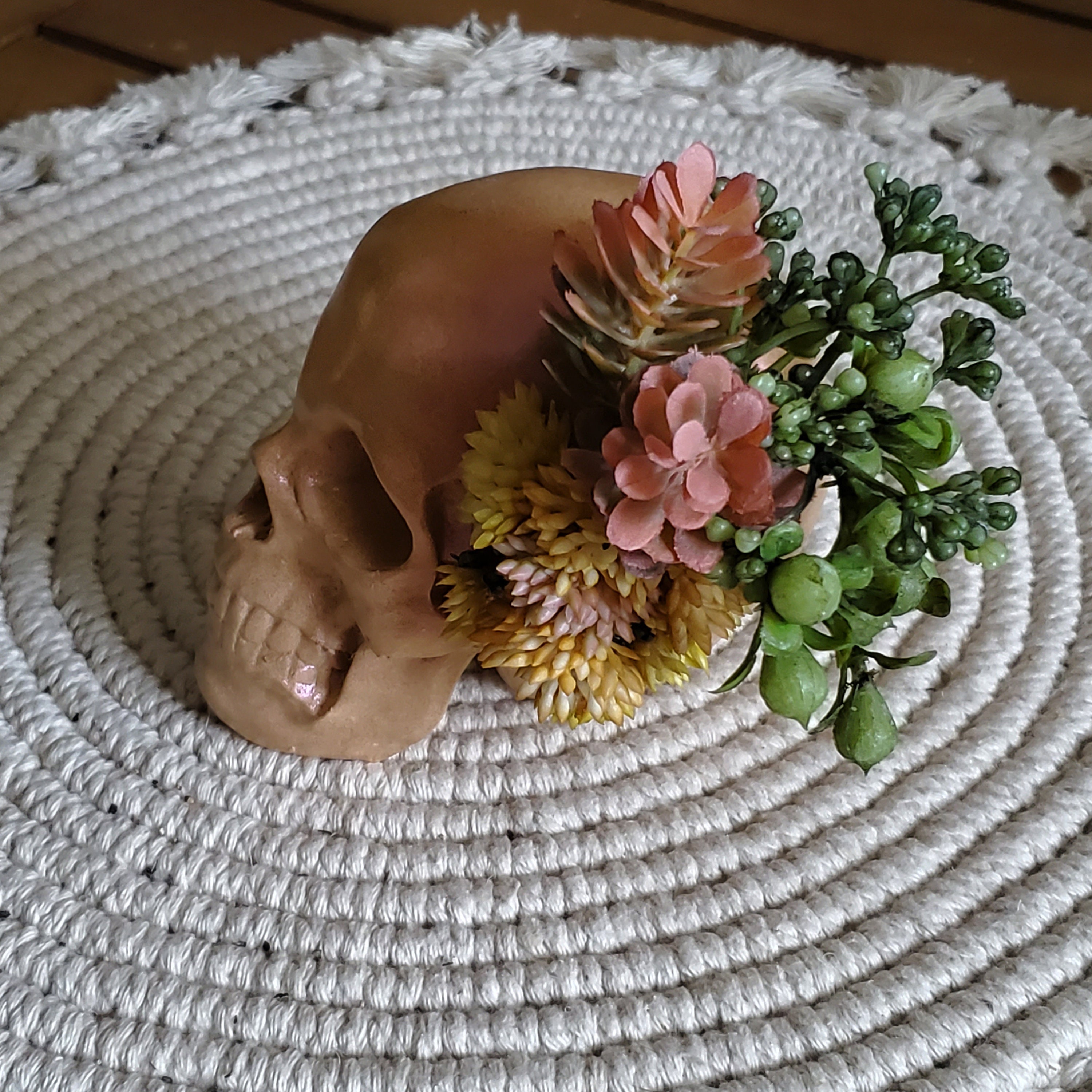 Boho Skull Table Decor - Etsy