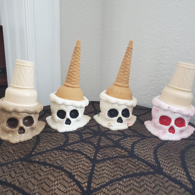 Skull Ice Cream Cone - Plain Chocolate - Etsy
