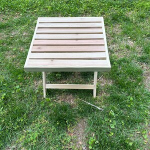 Collapsible Cedar End Table - Removable Slat Top - Etsy
