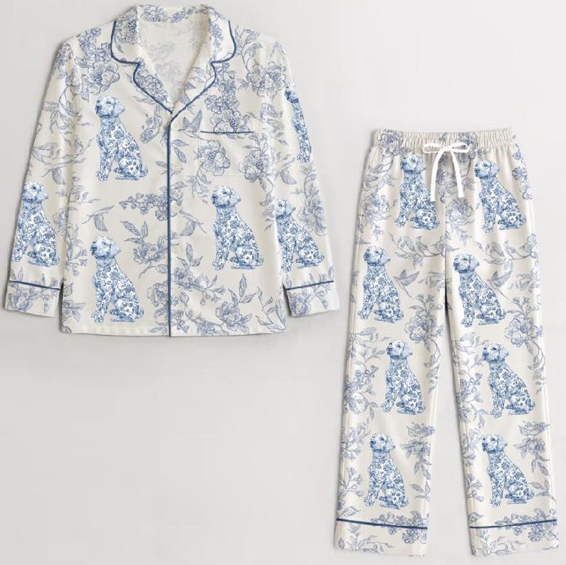 Labrador Retriever Dog Lover Toile De Jouy Foral French Style ...
