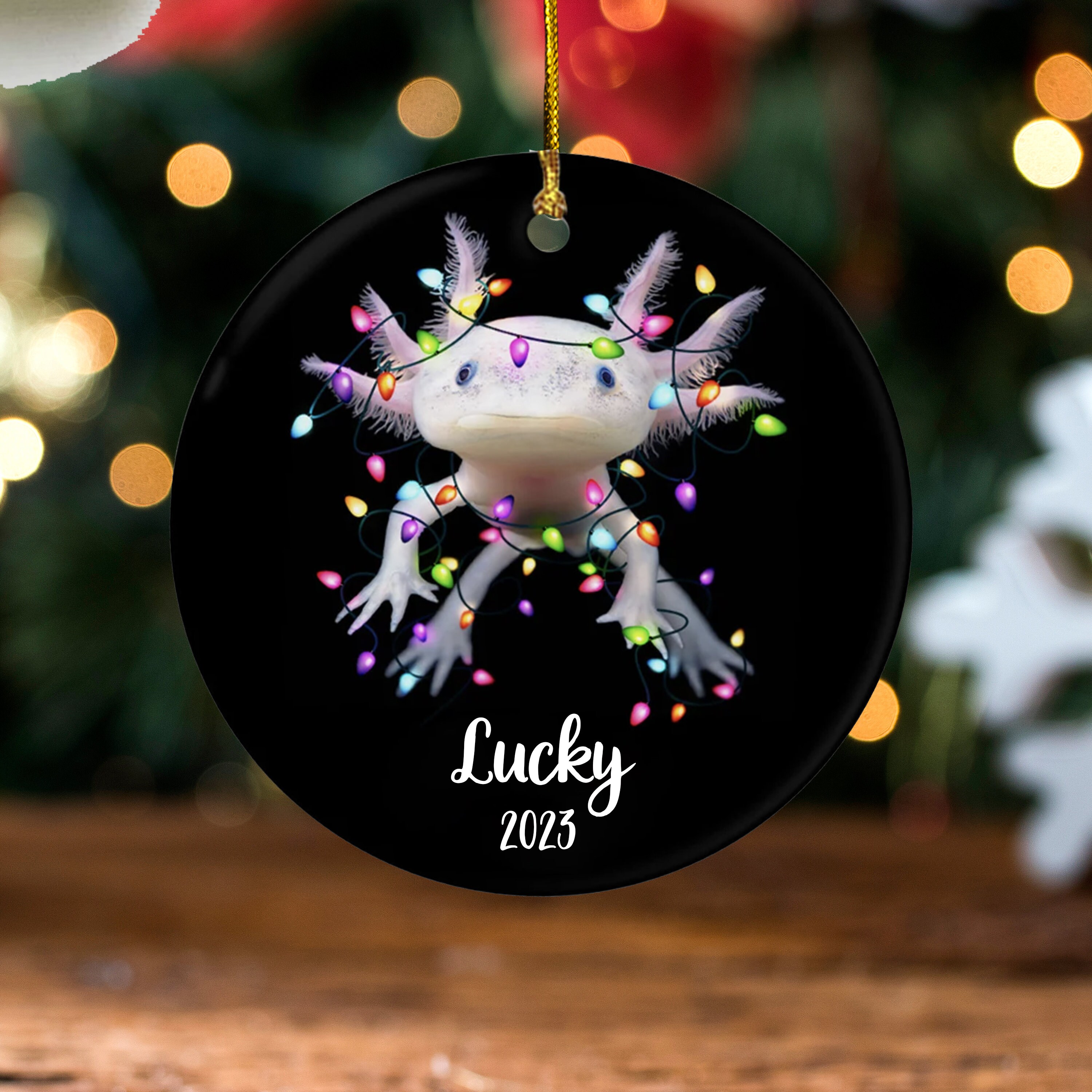 Personalized Axolotl Acrylic Ornament, Xmas Tree Hanging, Gift for Kid ...