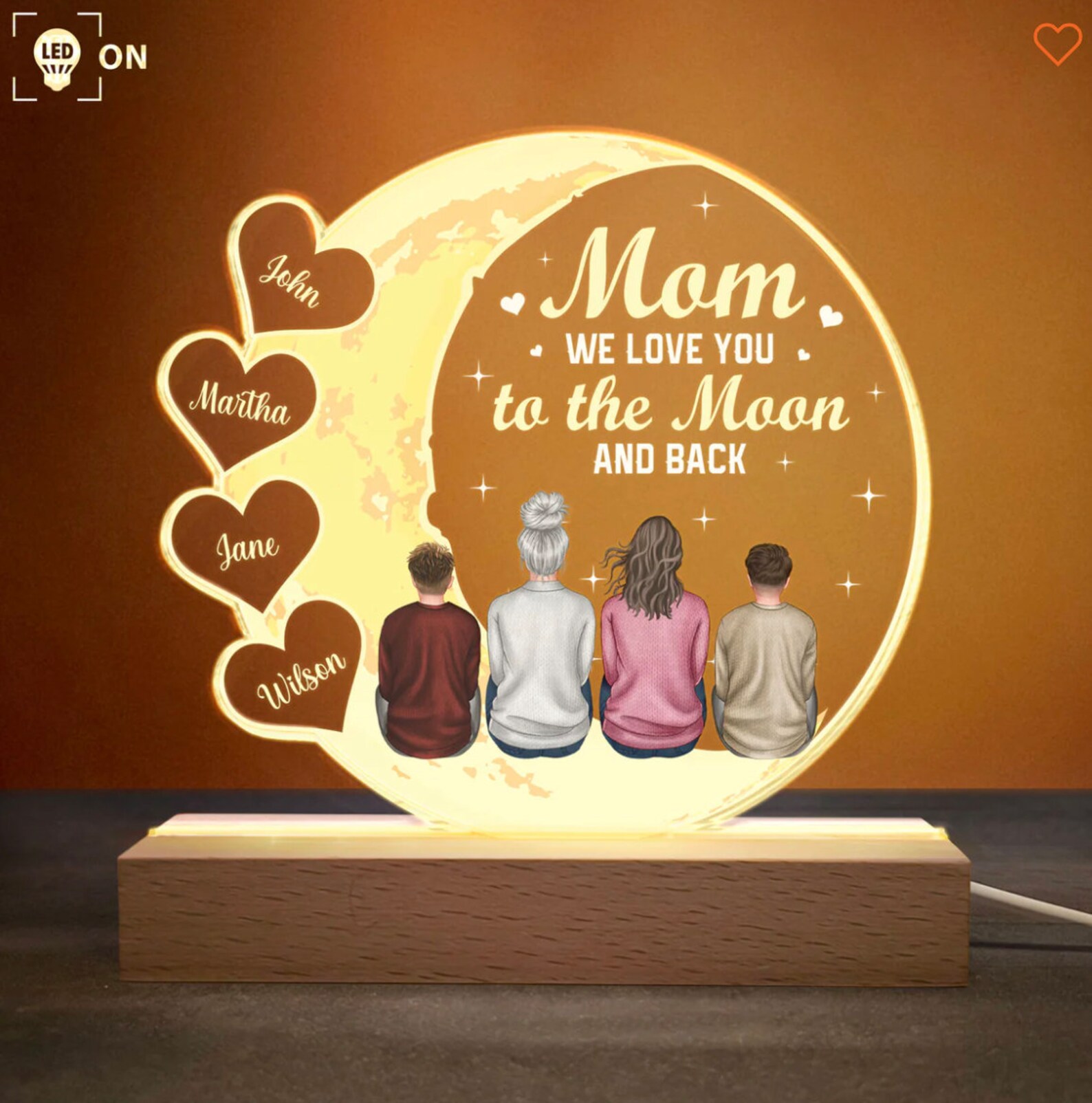 Mom We Love You to the Moon and Back Mother's Day, Gift for Your Mom ...