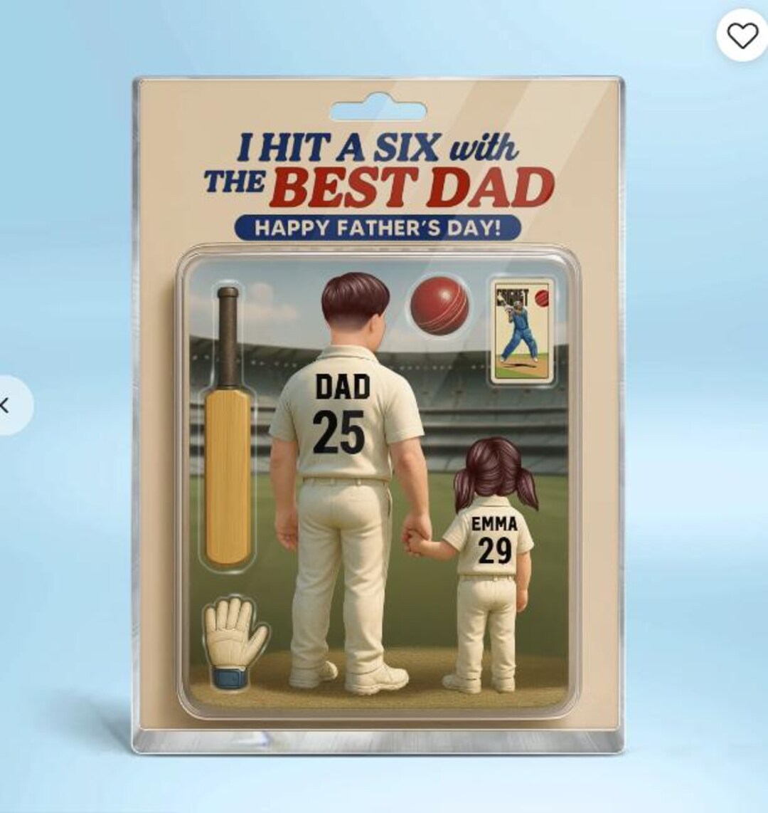 2D Hit A Six With the Best Dad Cricket Dad Personalized Acrylic Plaque ...