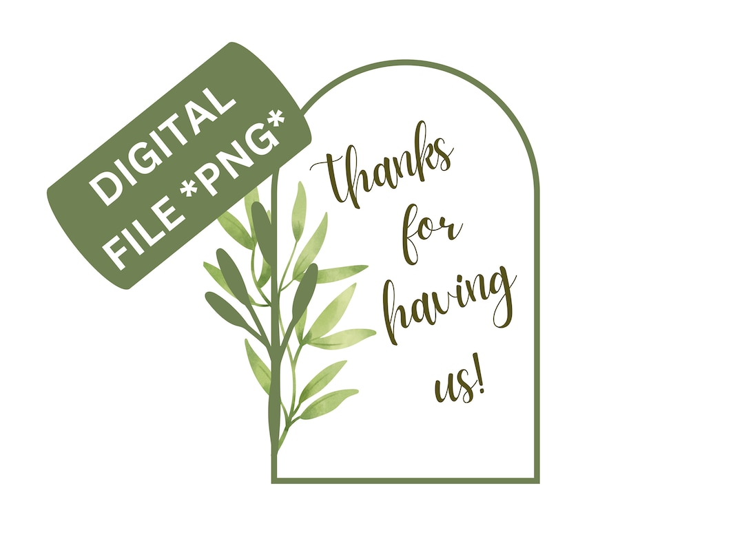 Thank You PNG** Digital Download, Gift Tag Printable PNG, Sublimation ...