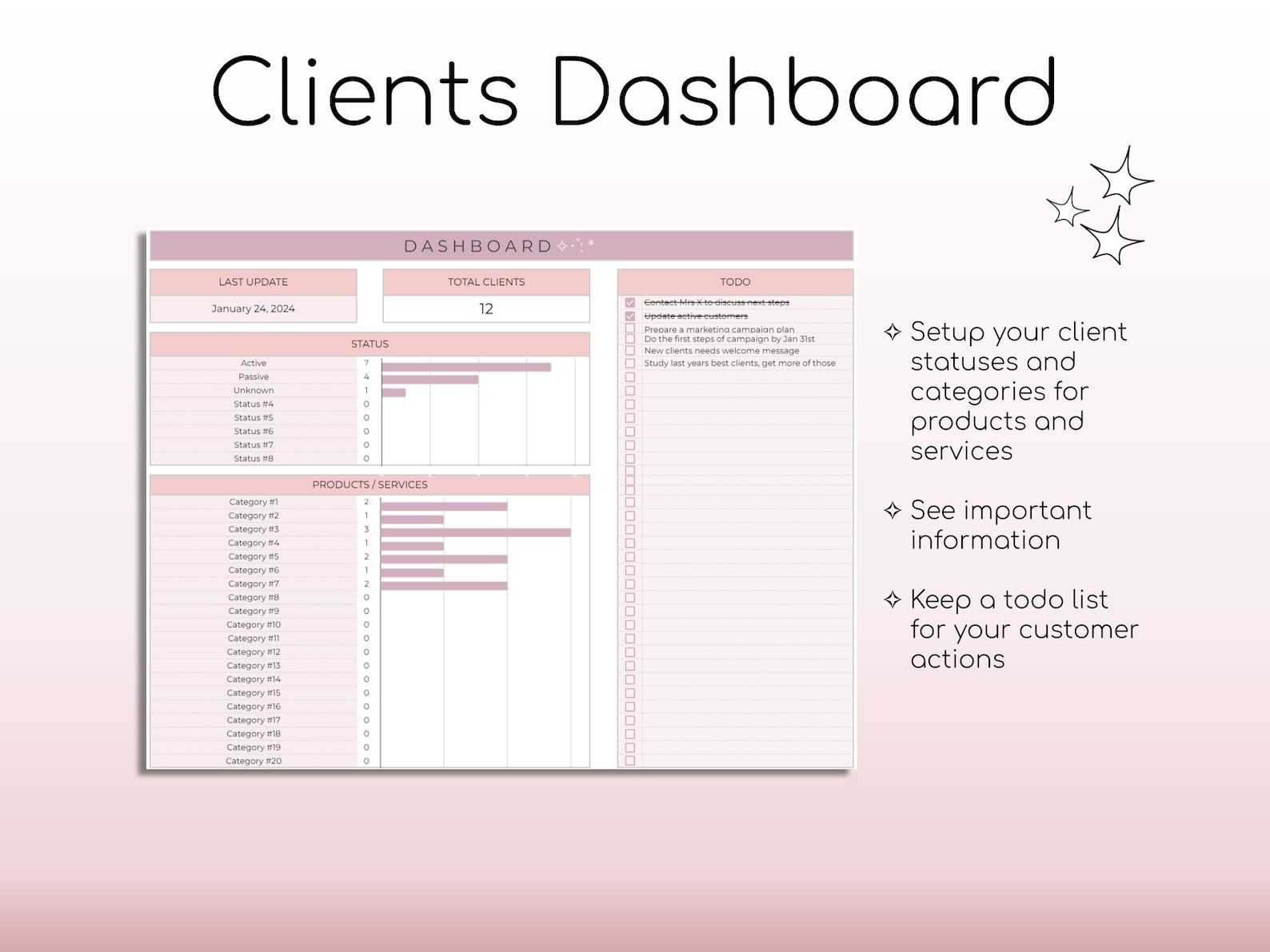 Client Tracker Spreadsheet Small Business Template Customer List Google ...