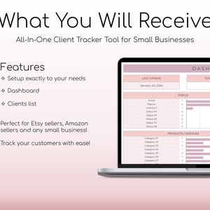 Client Tracker Spreadsheet | Small Business Template | Customer List ...