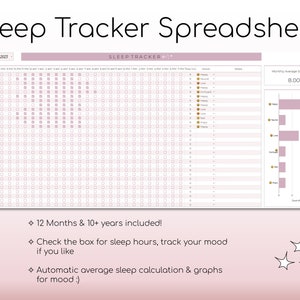 Sleep Tracker Printable | Monthly, Daily Sleep Journal | PDF | Sleep ...