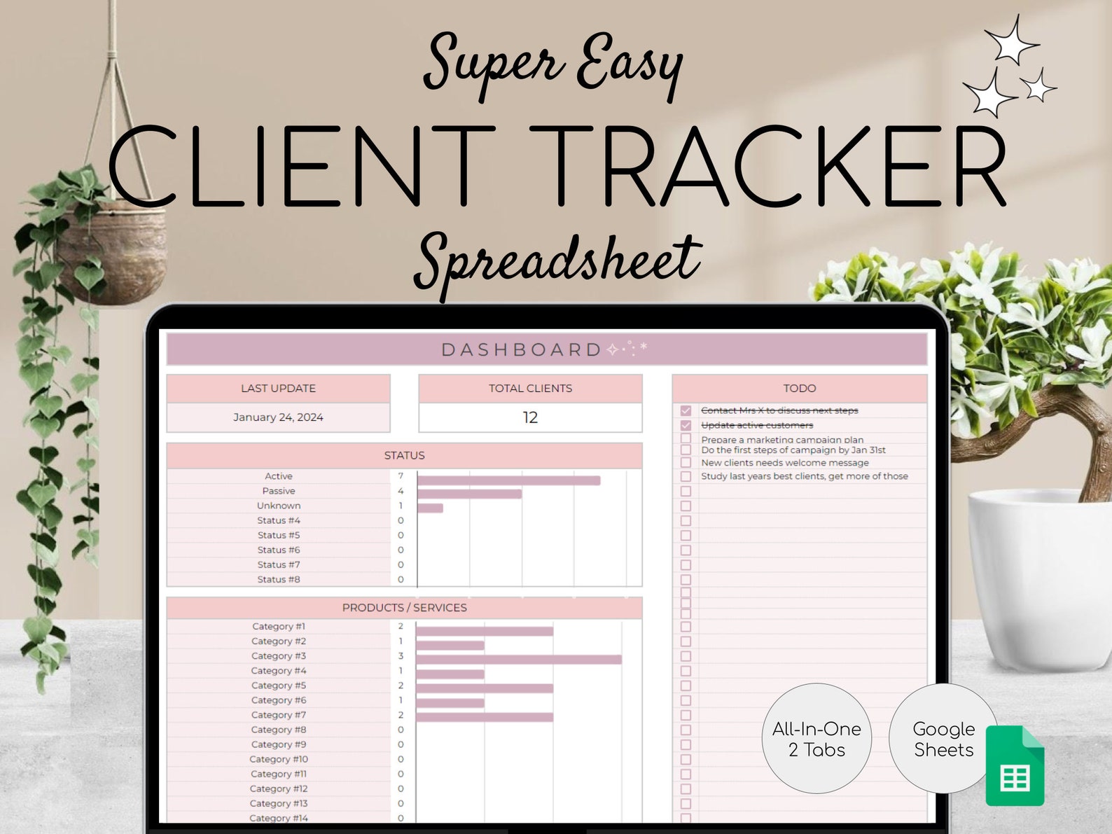 Client Tracker Spreadsheet Small Business Template Customer List Google ...