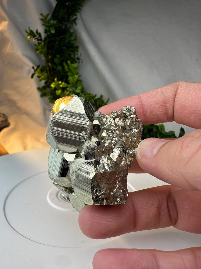 Pyrite Cluster: Golden Metallic Cube Specimen From Peru - Etsy