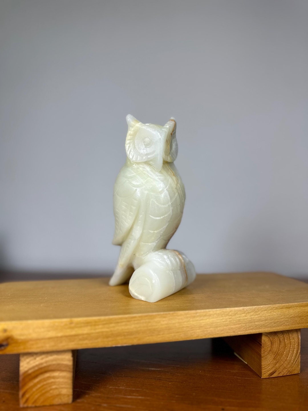 Hand-carved Mexican Onyx Owl Wisdom & Grounding Energy Unique Crystal ...