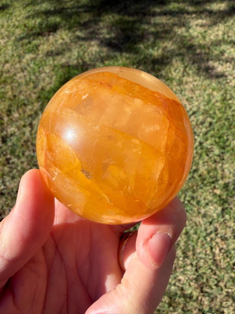 Fire Quartz Sphere, 70MM Brazilian Hematoid Quartz Crystal Ball for ...