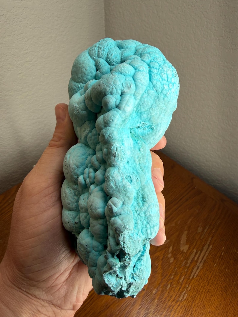 Brilliant Blue 4LB Botryoidal Congo Chrysocolla Specimen on Custom ...