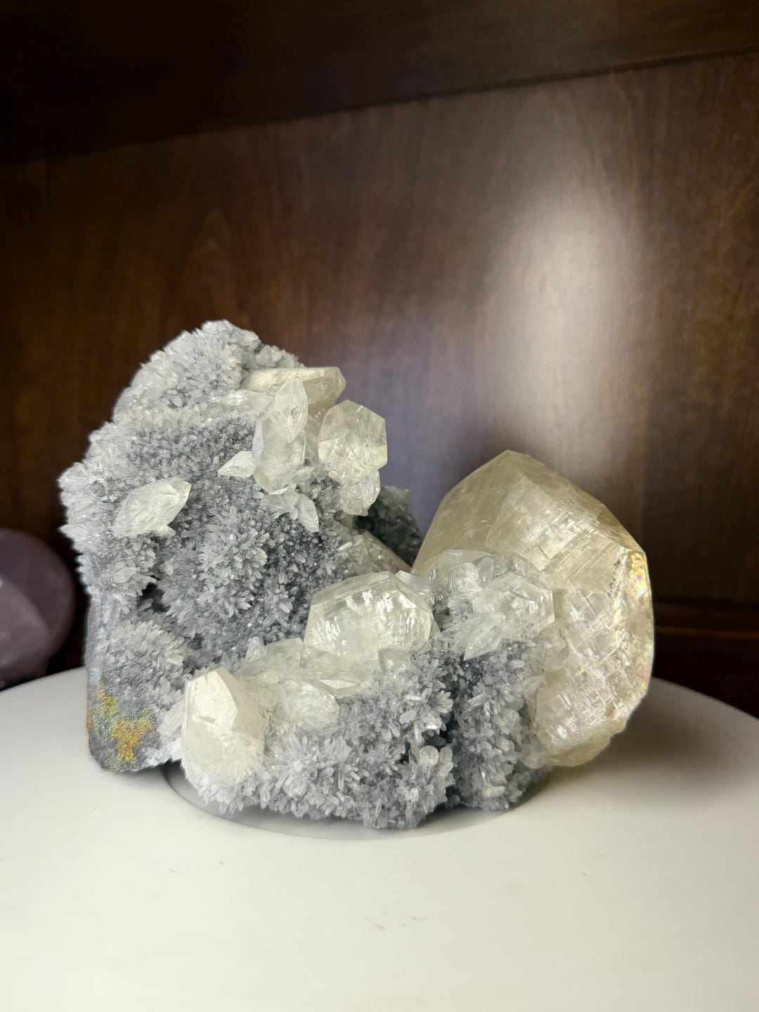 Fujian Calcite Cluster With Quartz, Rainbows & Chalcopyrite, 3 Lb ...
