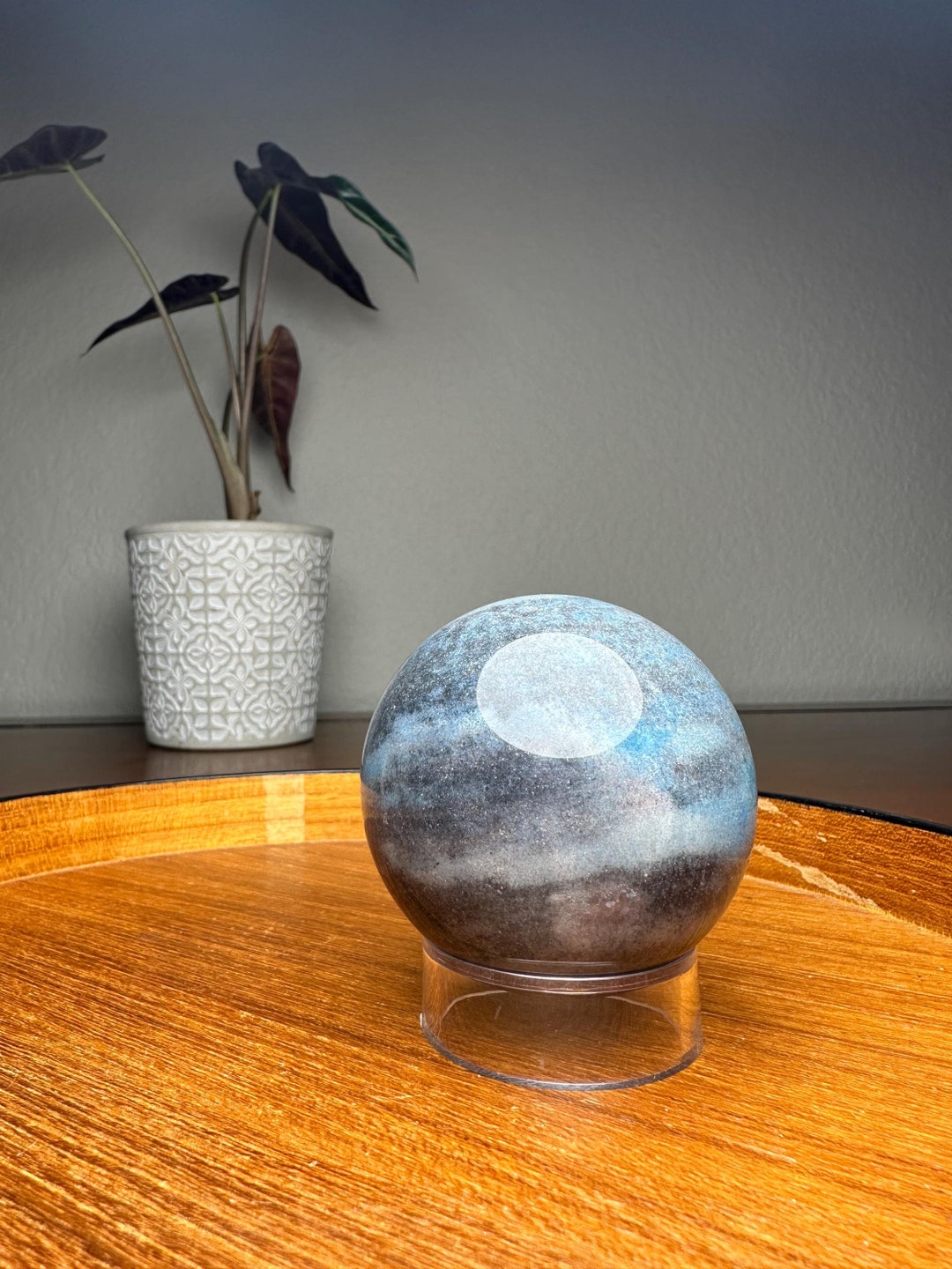 Dynamic Trolleite Sphere With Black & Blue Stratus-like Inclusions ...