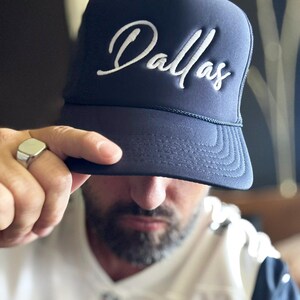 Dallas Hat, D-town Trucker Hat, Texas Hat, Big D Hat, Cowboy Hat ...