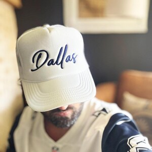 Dallas Hat, D-town Trucker Hat, Texas Hat, Big D Hat, Cowboy Hat ...