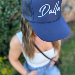 Dallas Hat, D-town Trucker Hat, Texas Hat, Big D Hat, Cowboy Hat ...