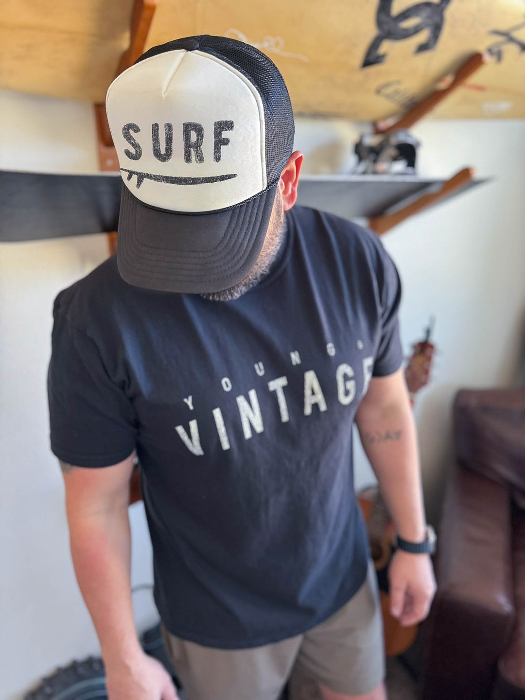 Surfer Trucker Hat - Surf Cap - Surfer Bro Hat - Beach Hat - Vacation ...