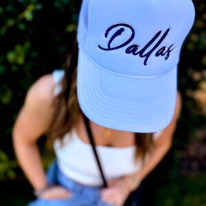 Dallas Hat, D-town Trucker Hat, Texas Hat, Big D Hat, Cowboy Hat ...
