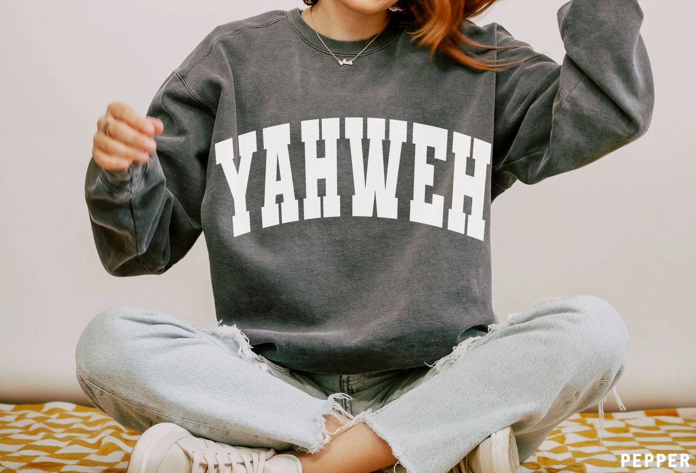 Christian Yahweh Sweatshirt God Jesus YHWH Hebrew Bible Israel Judah Moses Unisex Garment-dyed ...