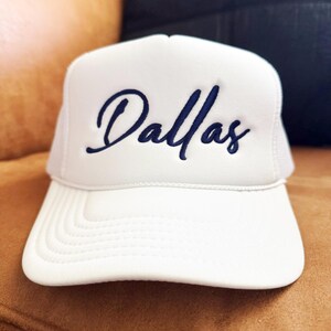 Dallas Hat, D-town Trucker Hat, Texas Hat, Big D Hat, Cowboy Hat ...