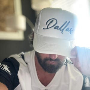 Dallas Hat, D-town Trucker Hat, Texas Hat, Big D Hat, Cowboy Hat ...