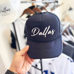Dallas Hat, D-town Trucker Hat, Texas Hat, Big D Hat, Cowboy Hat ...