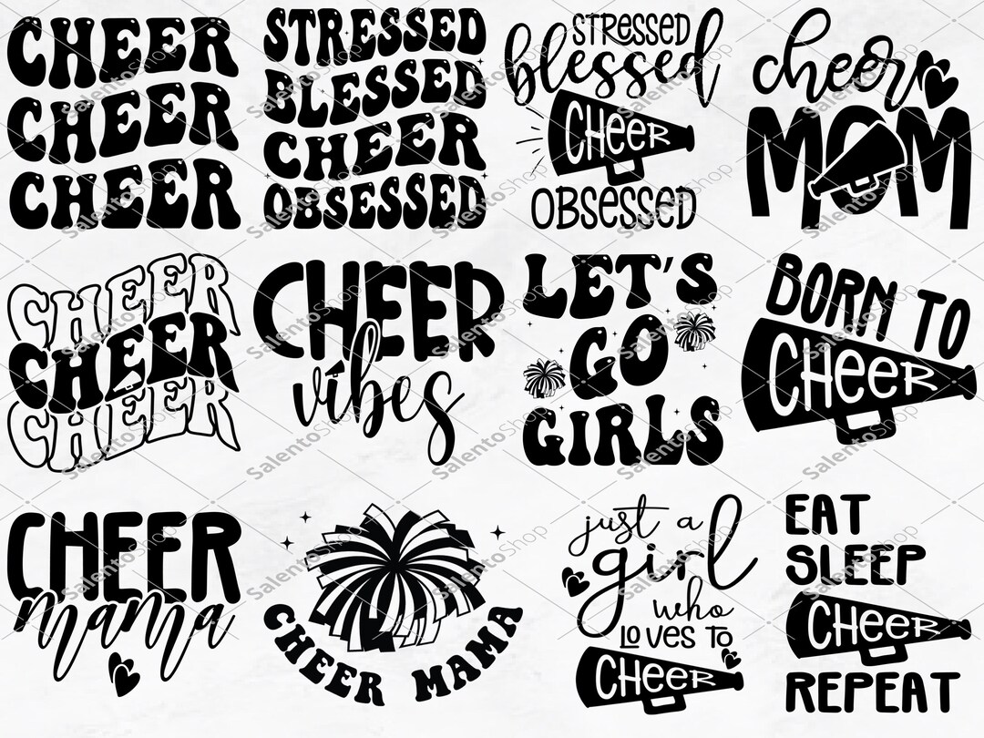 Cheer Svg Bundle Cheerleading Svg Cheer Svg Cheer Squad Svg Cheer