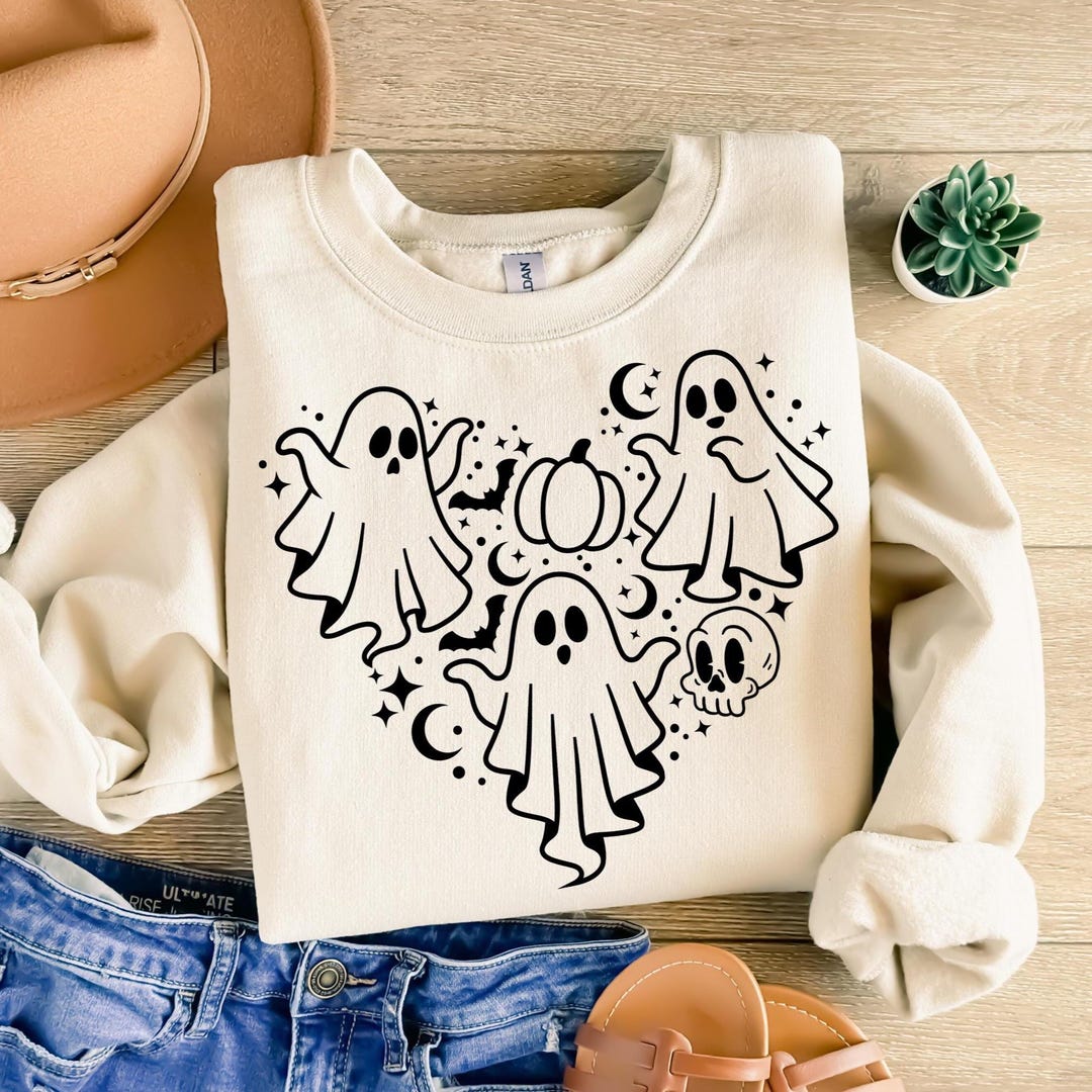 Ghost Heart Png & Svg, Halloween Png, Spooky Season Svg, Spooky Ghost ...