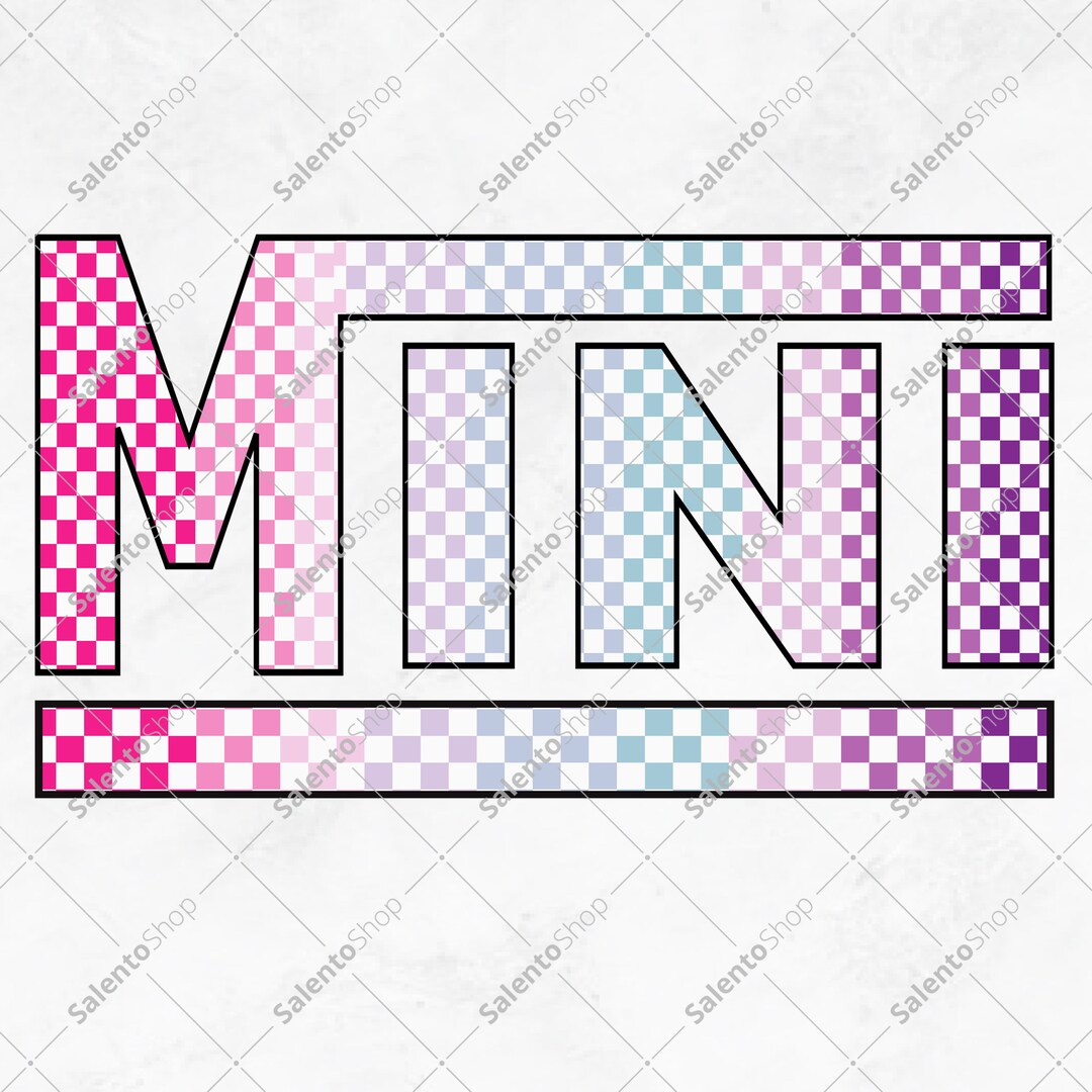 Retro Checkered Mini Svg & Png, Retro Mini Svg, Mini Png, Distressed ...