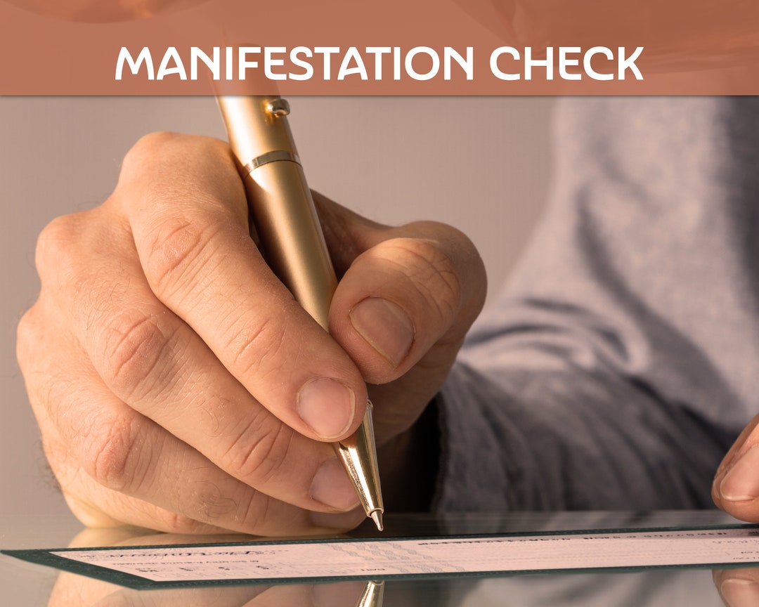 PRINTABLE MANIFESTATION CHECKS - Vision Board, Money Manifestation, Law ...