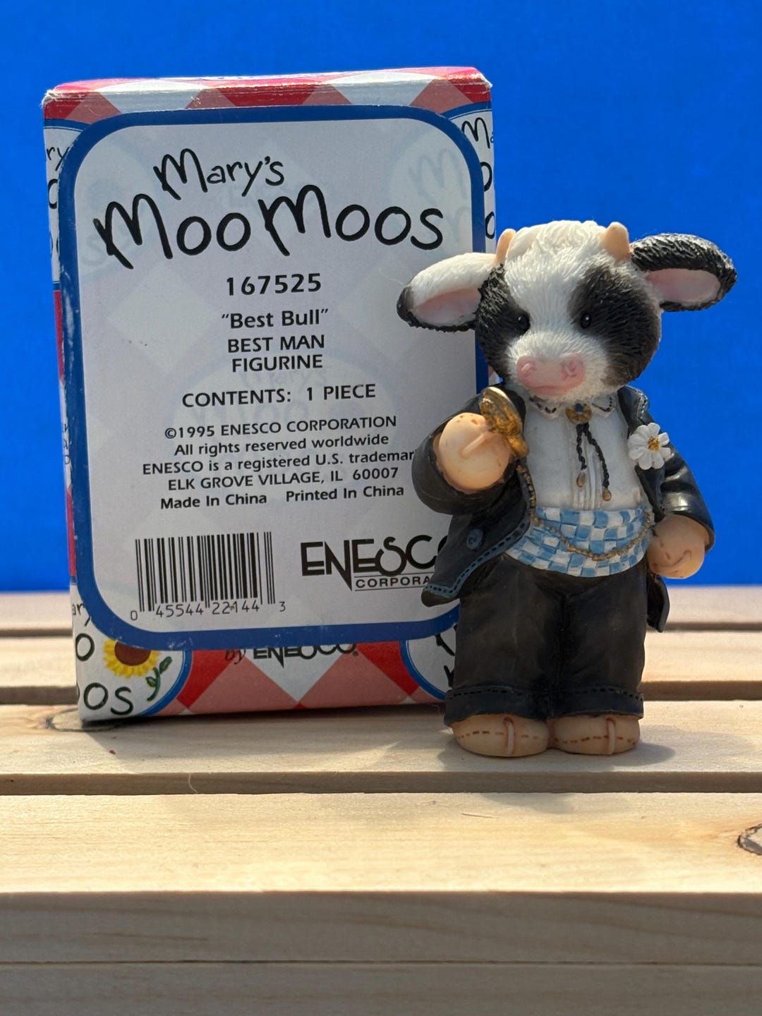 Mary's Moo Moos Best Bull Best Man Figurine 167525 - Etsy