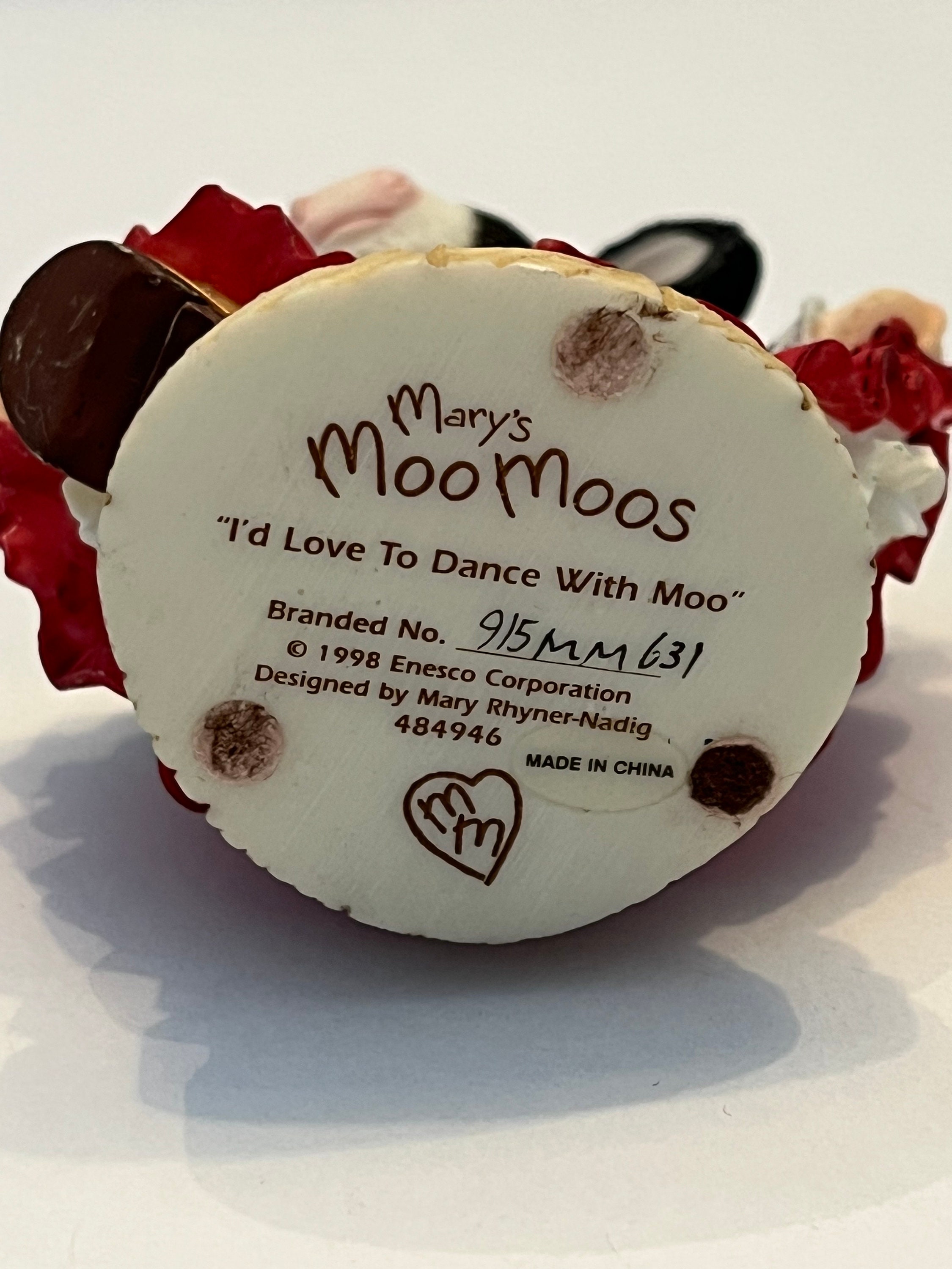 Mary's Moo Moos - I'd Love to Dance With Moo Enesco Figurine 484946 - Etsy