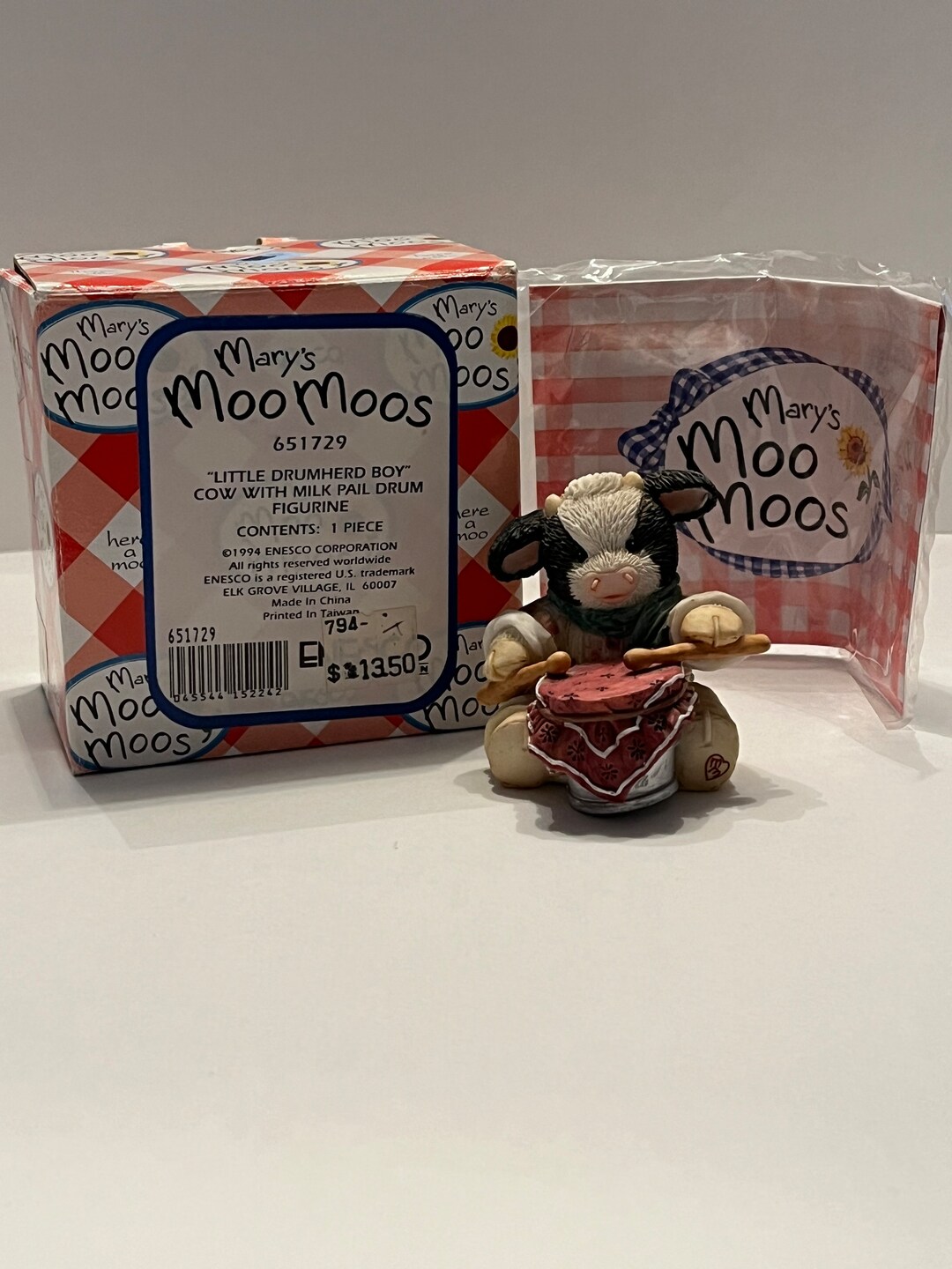 Mary's Moo Moos Little Drumherd Boy Figurine 651729 - Etsy