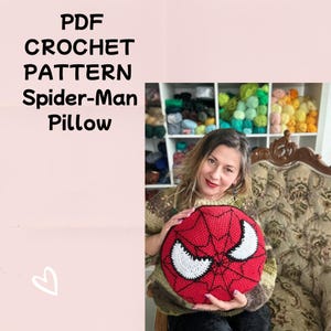 Spider-man Crochet Pillow Crochet Pattern for Kids Room Decor or ...