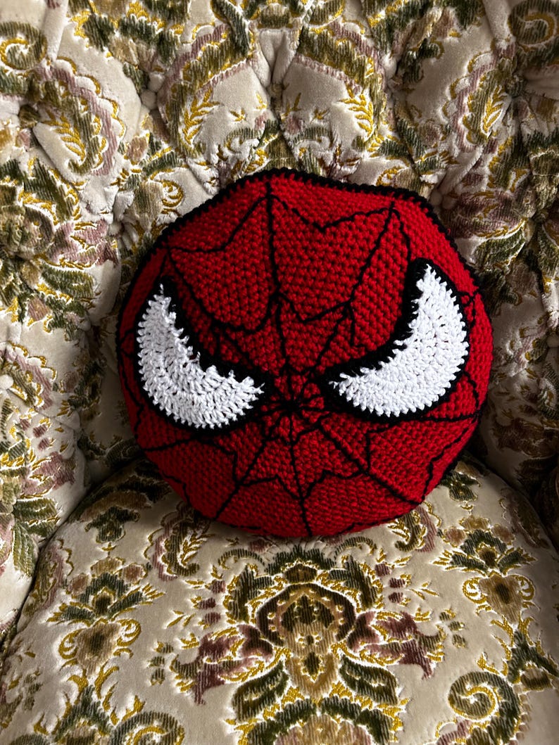 Spider-man Crochet Pillow Crochet Pattern for Kids Room Decor or ...