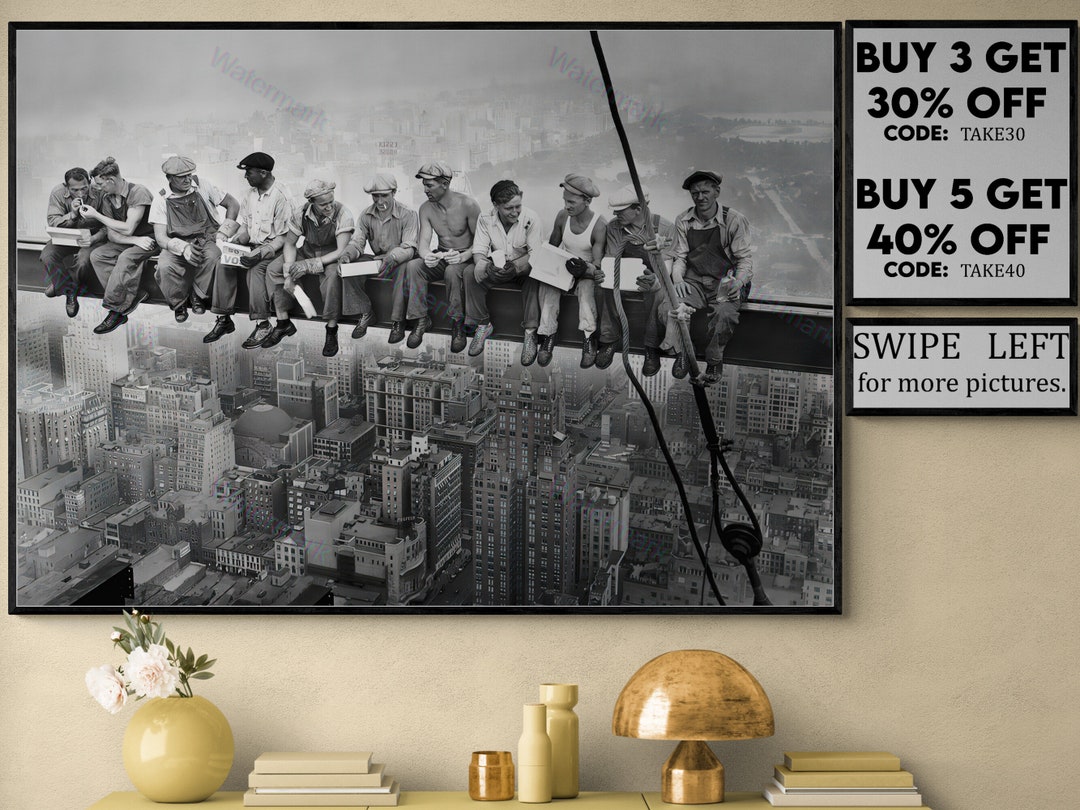Lunch Atop a Skyscraper Poster Print Iconic 1932 Photo of - Etsy