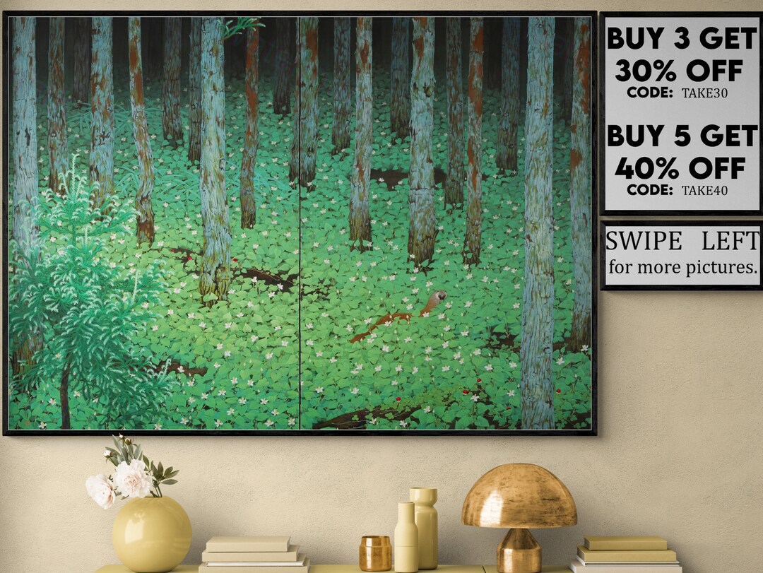 Katayama Bokuyo : mori forest 1928 Giclee - Etsy