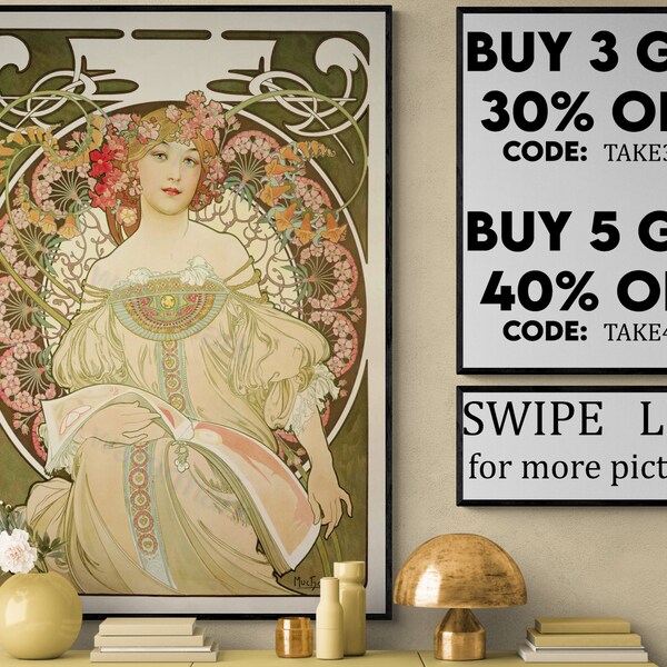 Mucha Poster - Etsy