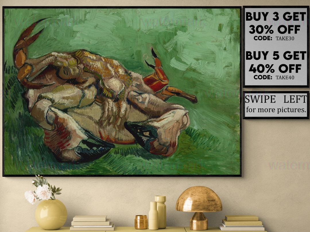 A Crab on Its Back by Vincent Van Gogh, Wall Art, Reproduction Print ...