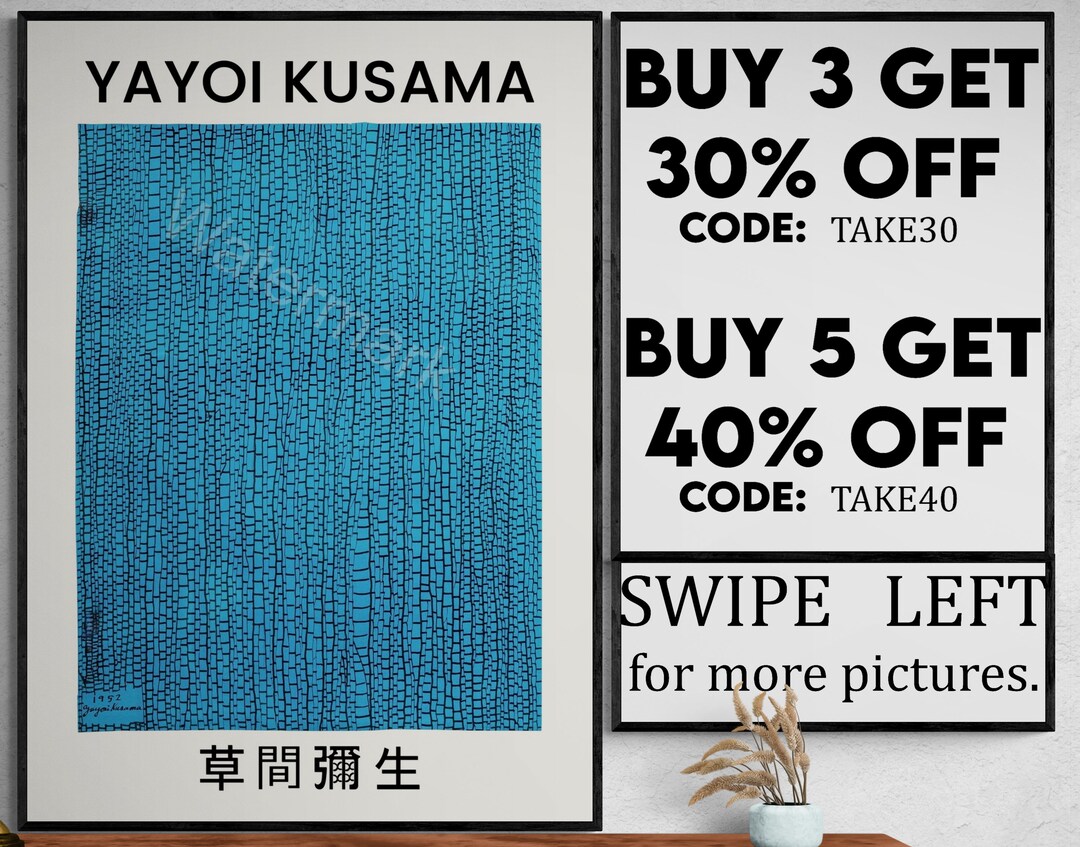 Yayoi Kusama Blue Nets Quality Art Print YK016 - Etsy UK