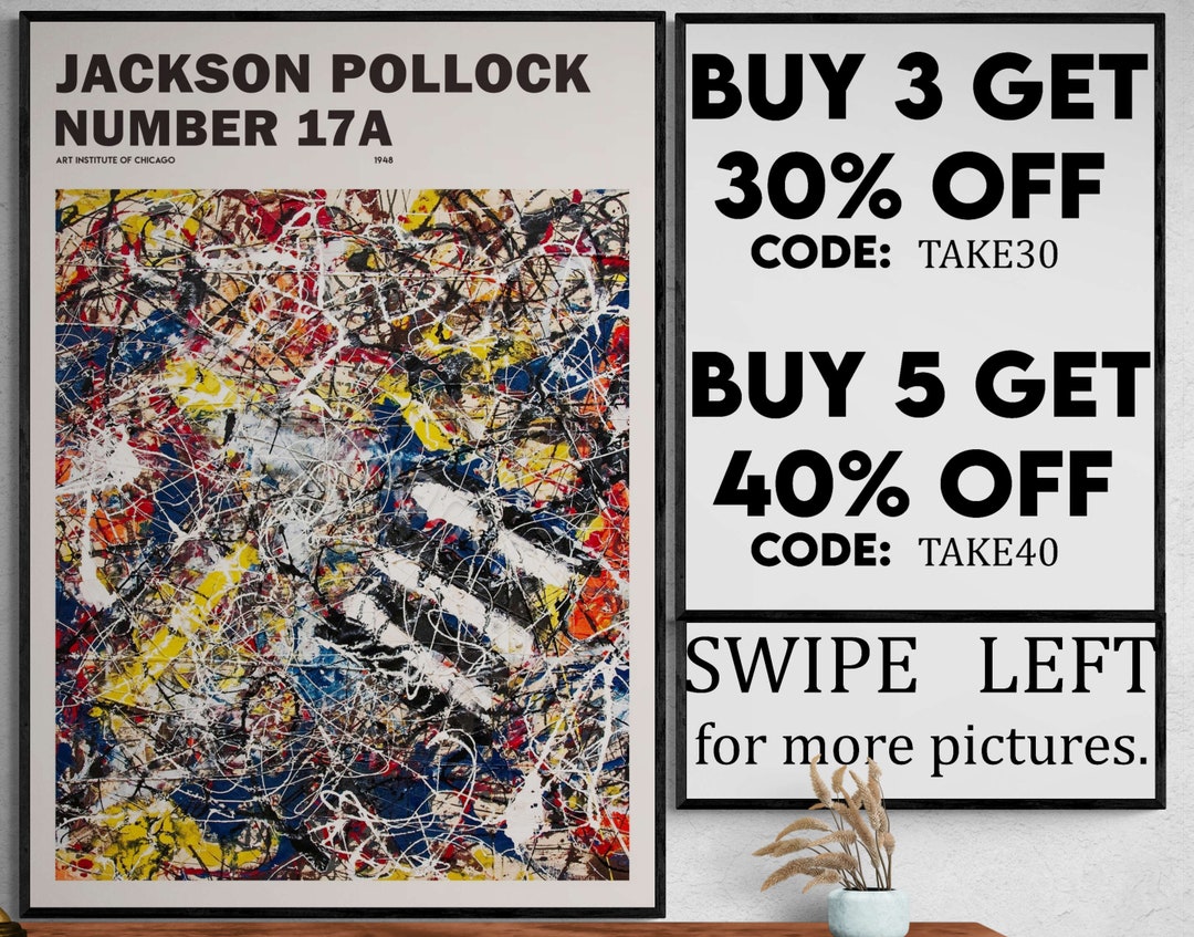 Jackson Pollock Number 17A Quality Art Print JP003 - Etsy UK