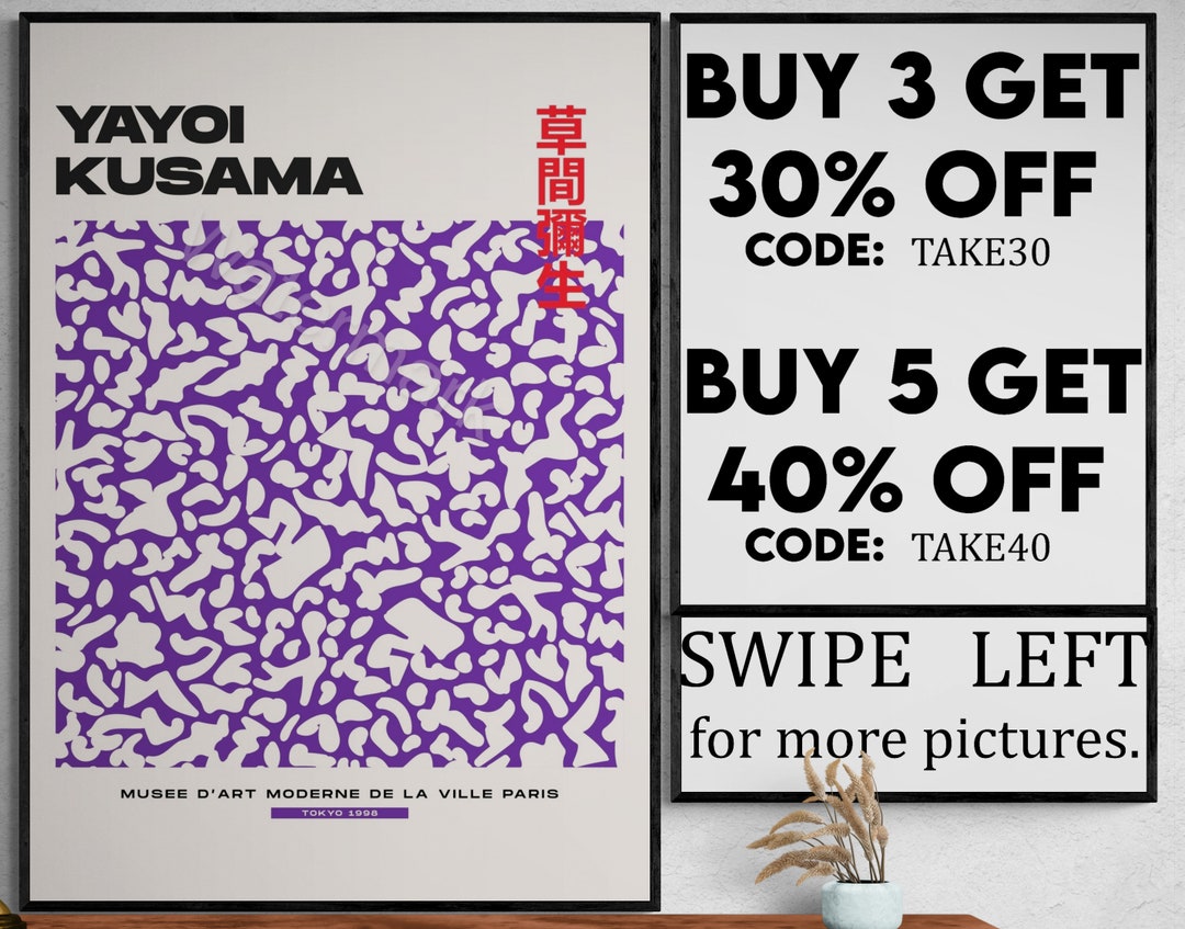 Yayoi Kusama Purple Figures 1998 Quality Art Print YK023 - Etsy