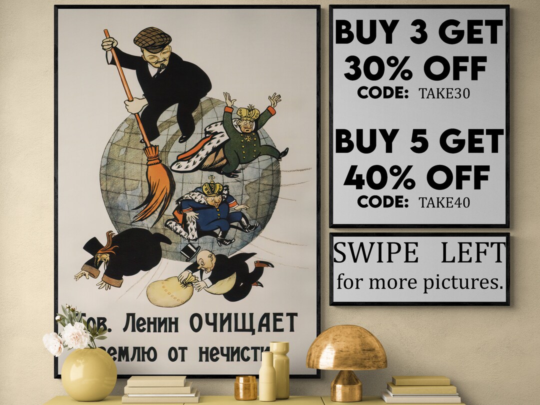 Soviet Lenin Print Soviet Union Poster Idea Russian Poster Soviet Print ...