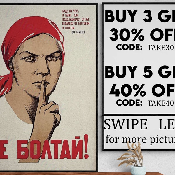 Vintage Communism Poster - Etsy